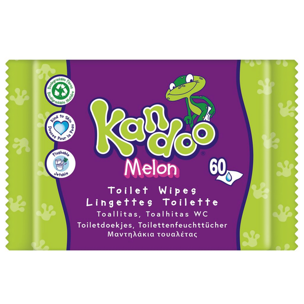 KANDOO TOILET FLUSHABLE WIPES MELON (By 60 wipes) - VJ Salomone Marketing